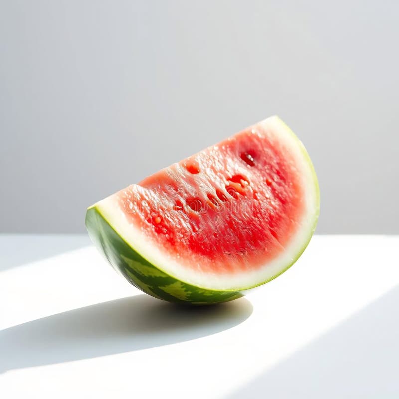 Single Pink Watermelon Slice Stock Illustration - Illustration of ...