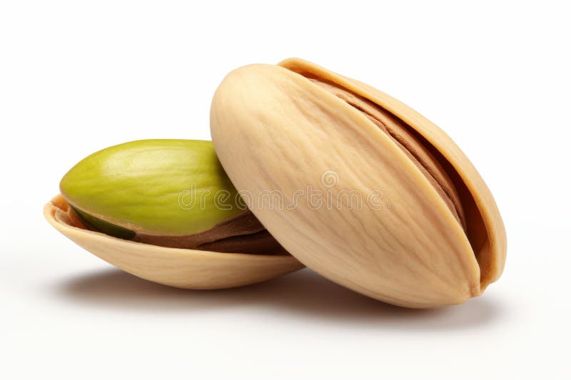 Single Pistachio Isolated on White Background with Full Depth of Field ...