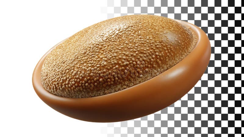 Single Plain Bread Roll or Bun, Simple Bakery Product Png Transparent ...