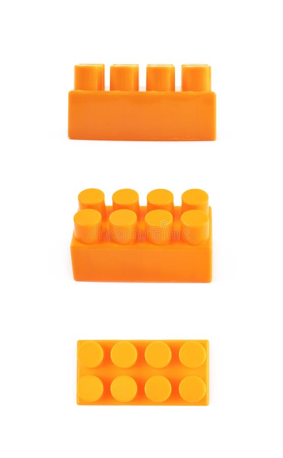 Single Toy Construction Block Isolated Stock Image - Image of assemble ...