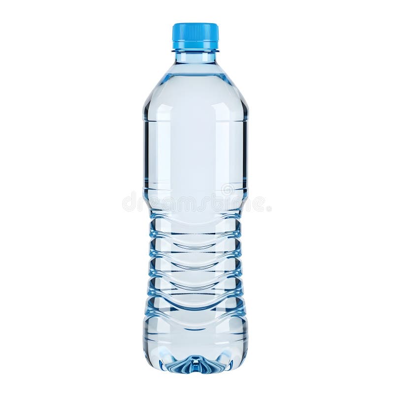 Single Plastic Water Bottle Isolated on White Background Stock ...