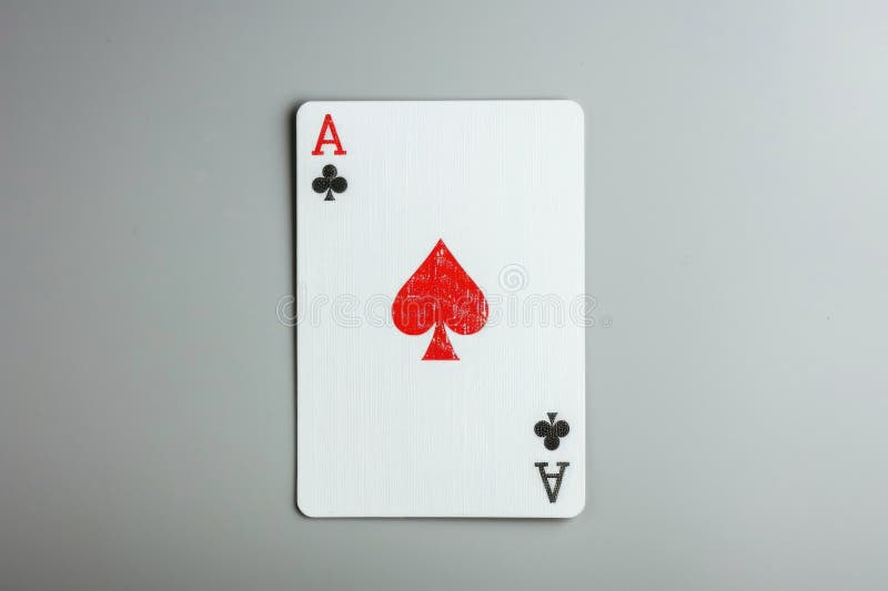 A Single Playing Card Sits on a Table, Ready for Use Stock Photo ...