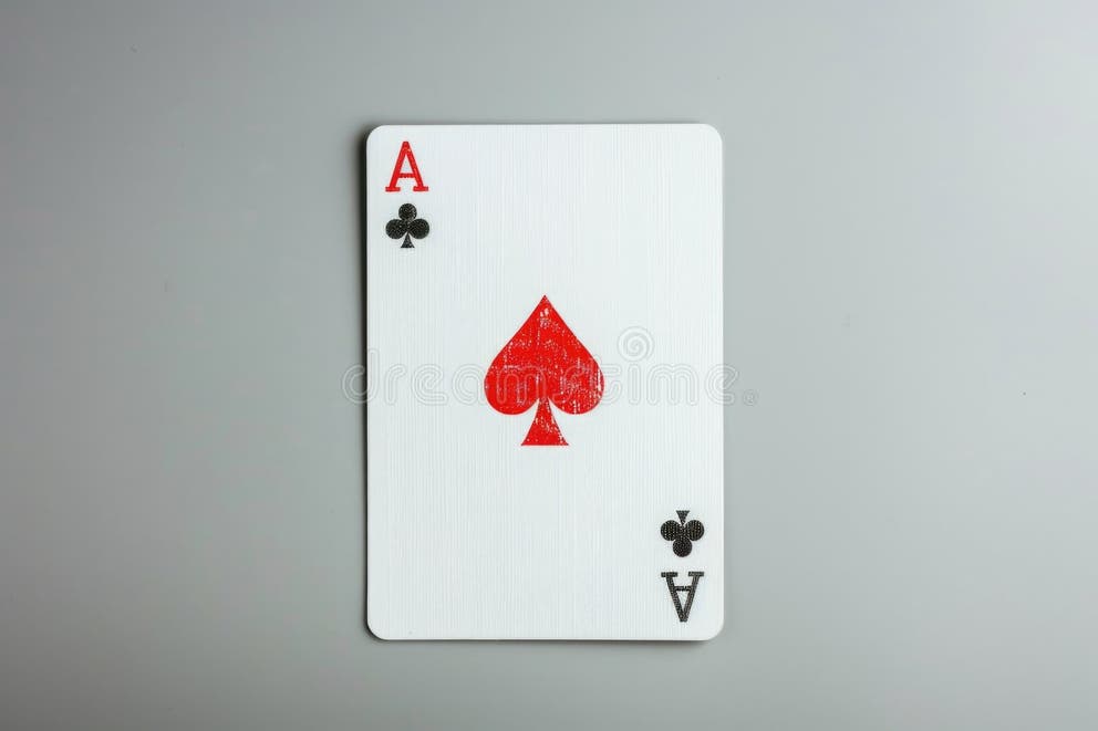 A Single Playing Card Sits on a Table, Ready for Use Stock Photo ...