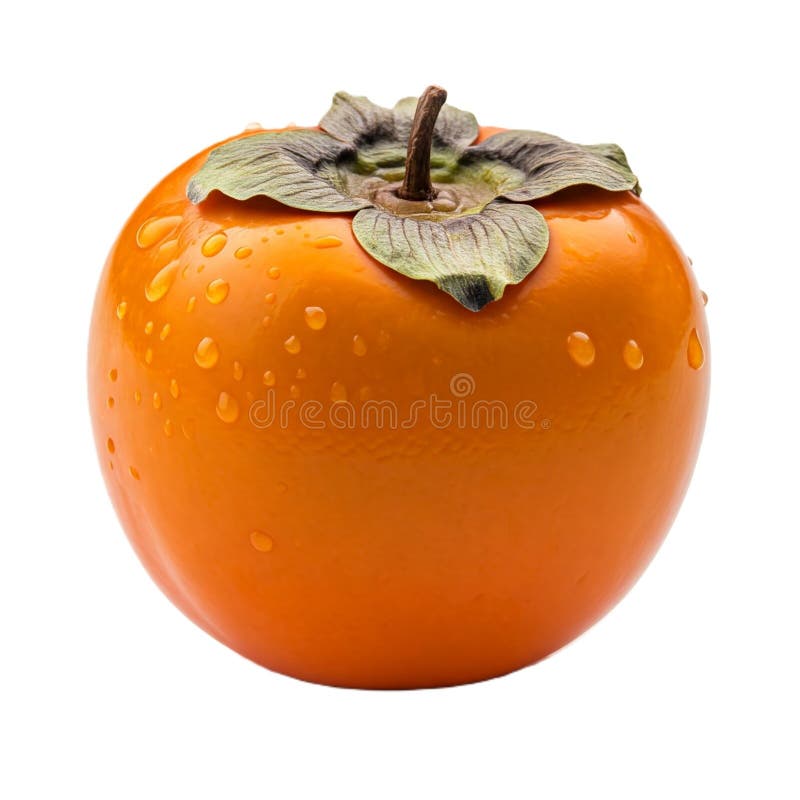 Persimmon Isolated on White Background Stock Image - Image of ripe ...