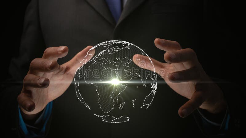 From a Single Point of Light, a Globe Emerges within the Illuminated ...