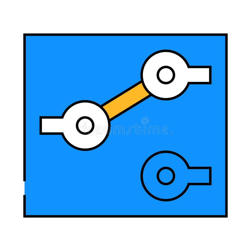 Single Pole Double Throw Electric Switch Icon Color Illustration Stock ...