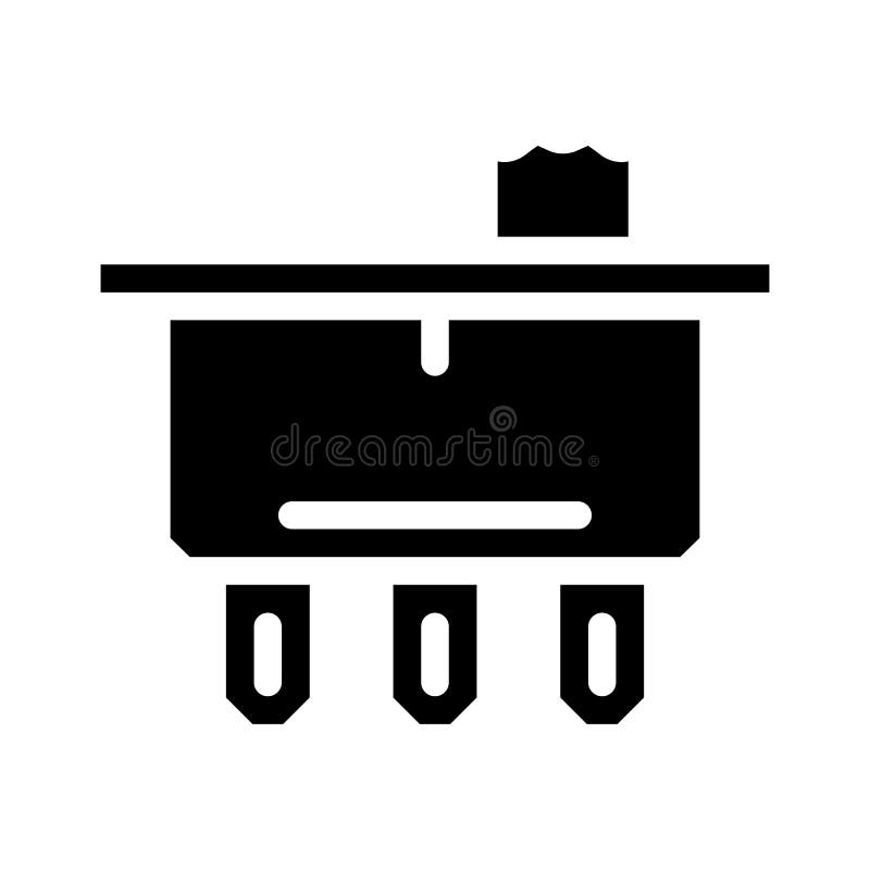 Single Pole Double Throw Electrical Switch Glyph Icon Vector ...