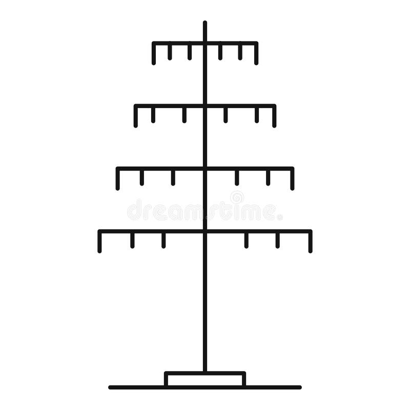 Single Pole Icon, Outline Style Stock Illustration - Illustration of ...