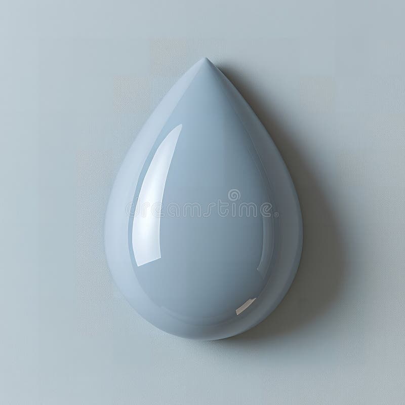 Single Polished Gray Drop Abstract Design Element Water Liquid Icon ...