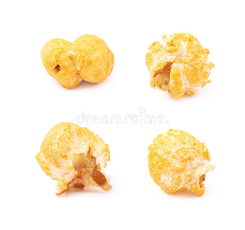 Single Popcorn Flake Isolated Stock Image - Image of delicious, popcorn ...