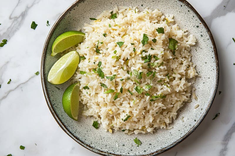 A Single Portion of Fried Rice Styled on a Pastel Ceramic Plate with ...