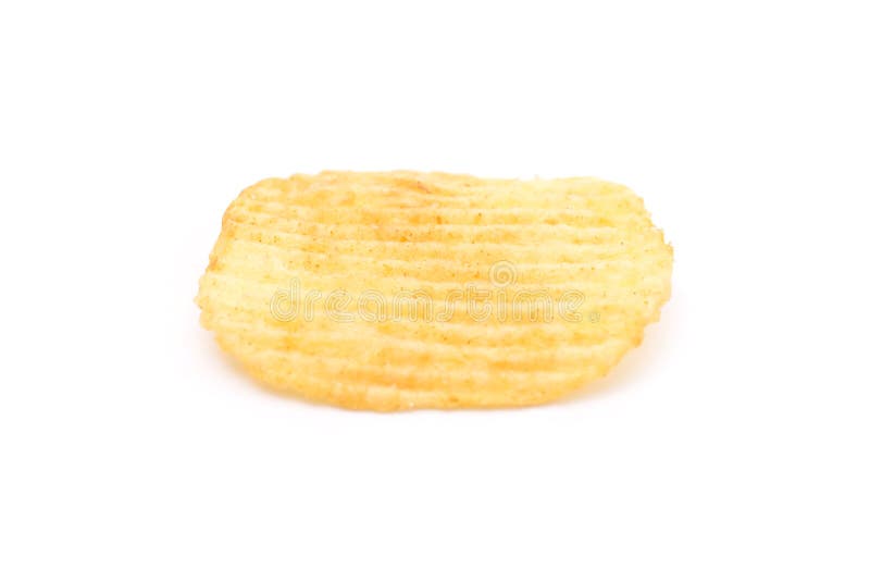Single Potato Chip Isolated on White Stock Image - Image of snacks ...