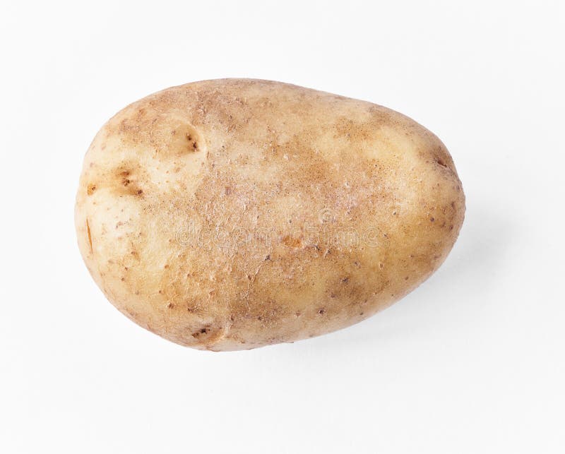 SIngle Potato Isolated on a White Background Stock Photo - Image of ...
