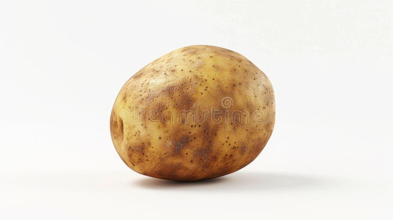 A Single Potato Sits on a White Surface Stock Image - Image of simple ...