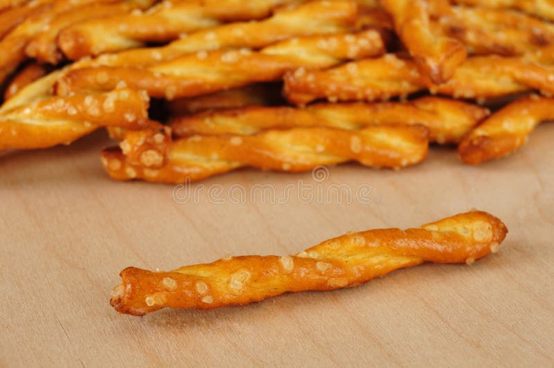 Single Pretzel stock photo. Image of snack, wooden, closeup - 12567638