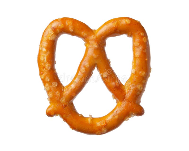 Pretzel on White stock image. Image of heart, macro - 255828635