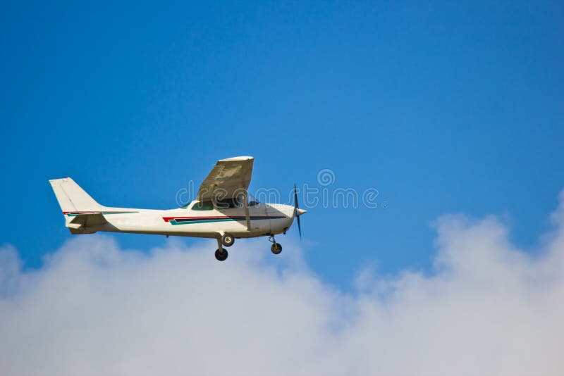 Single Prop Airplane stock image. Image of skyhawk, border - 24143733