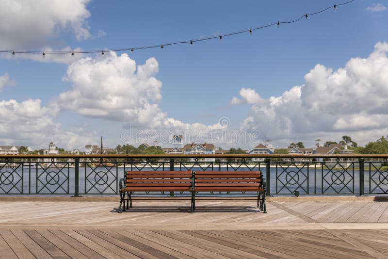 Single Public Bench Boardwalk Stock Photos - Free & Royalty-Free Stock ...