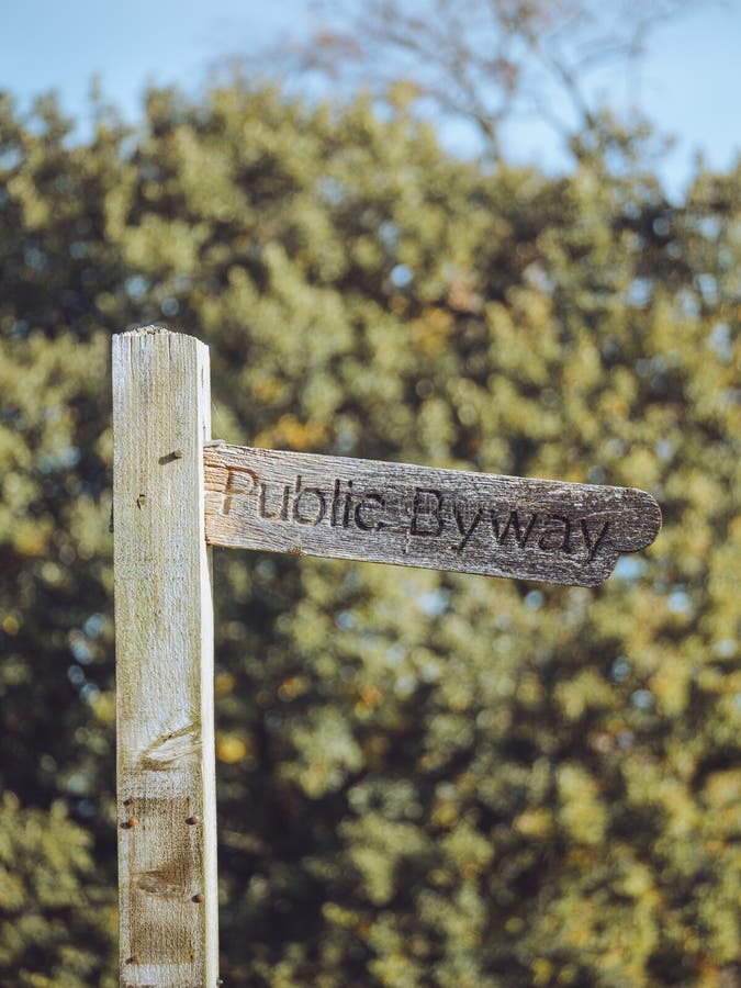 A Single Public Bridal Way Fingerpost Sign Stock Photo - Image of sign ...