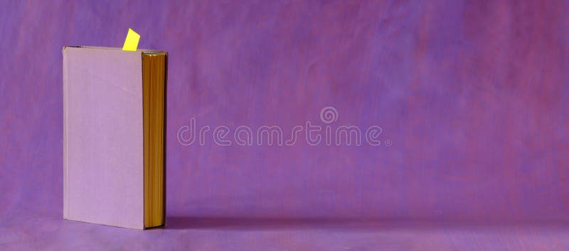 Single Purple Book in Front of a Purple Background, Reading,education ...