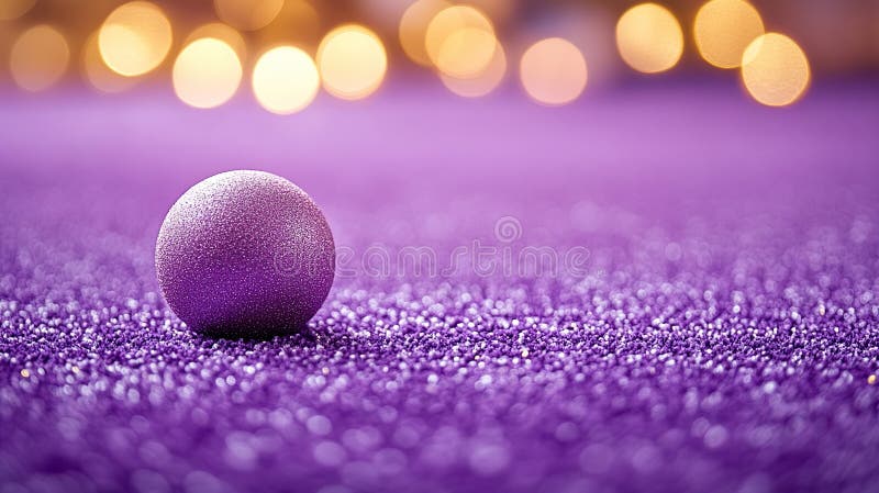 Single Purple Sphere on Purple Glitter Stock Illustration ...