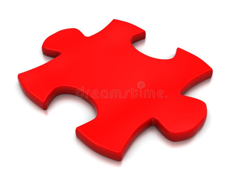 Single Blue Jigsaw Puzzle Piece Stock Illustration - Illustration of ...