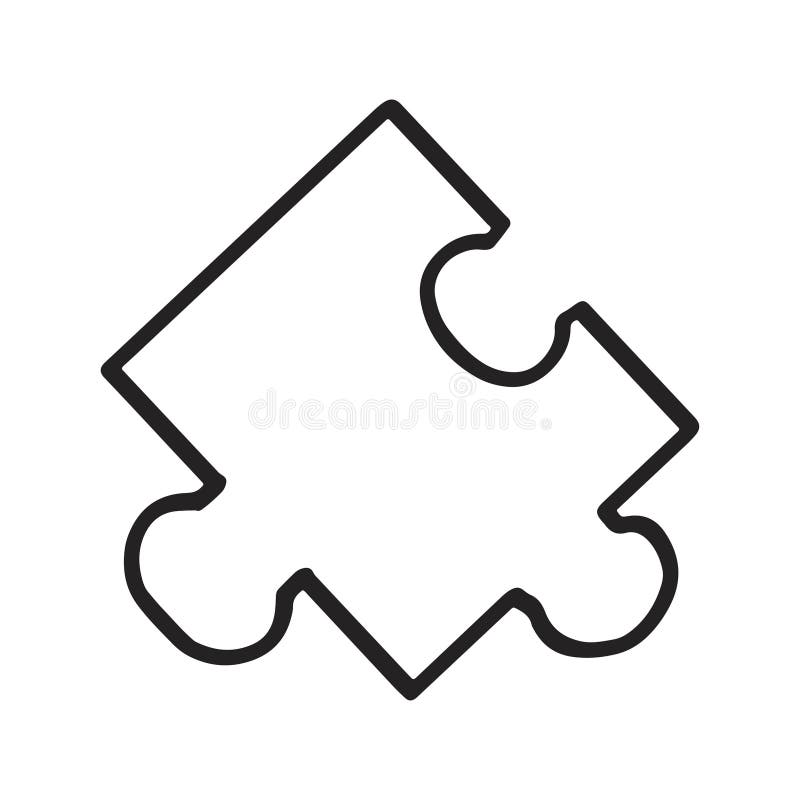 Single Line Puzzle Piece Stock Illustrations – 940 Single Line Puzzle ...