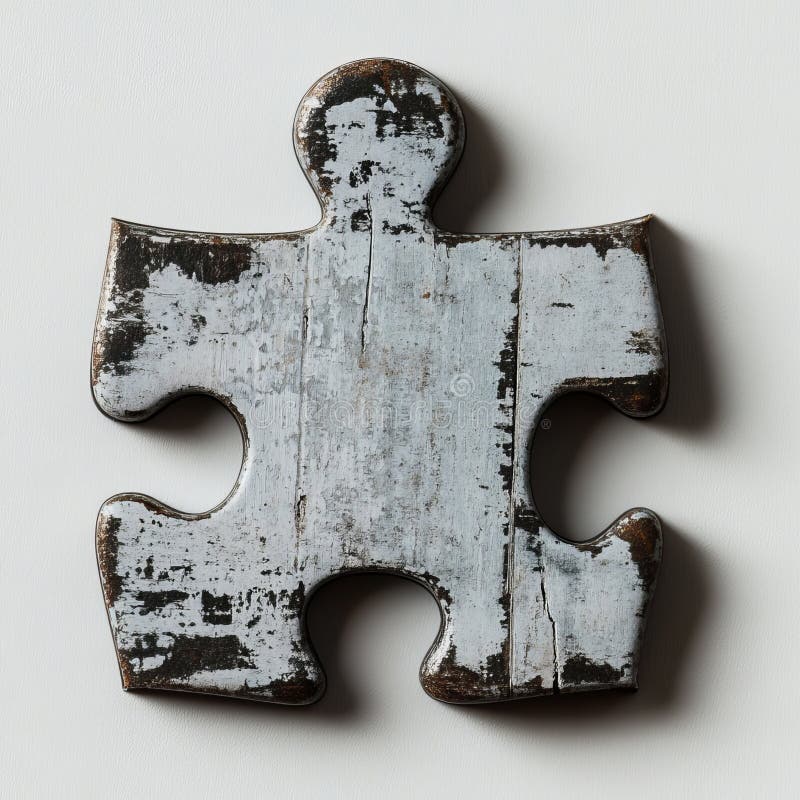 A Single Puzzle Piece Isolated on a Plain Background, Ideal for Various ...