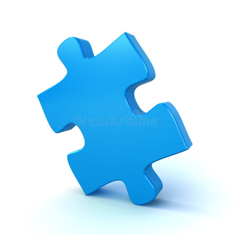 Single Jigsaw Puzzle Piece. 3D Icon Isolated Stock Illustration ...