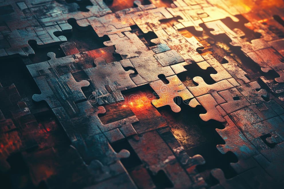 A Single Puzzle Piece on a Table Stock Image - Image of answer ...