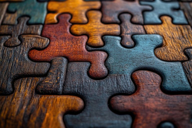 A Single Puzzle Piece on a Table, Ideal for Use in Educational or ...