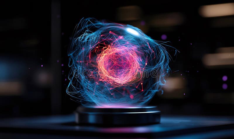 Single Qubit Glowing with Intricate Quantum Design Stock Image - Image ...