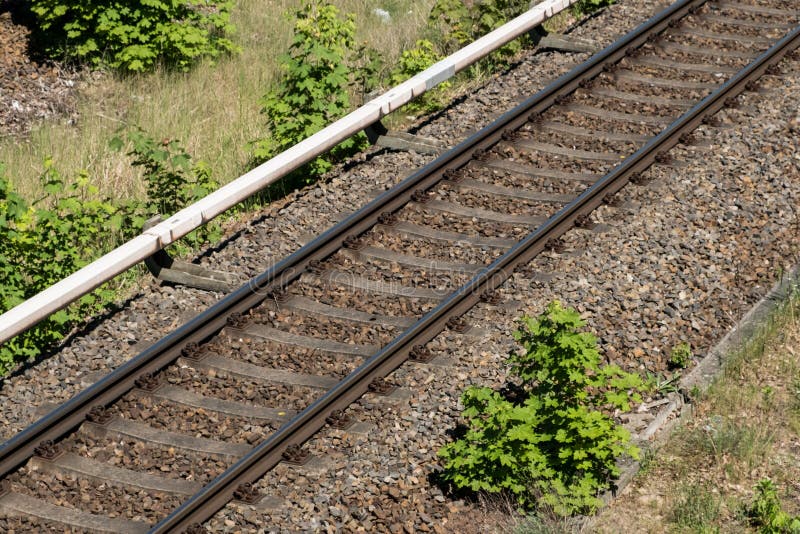 Single Rail, Railroad Railway - Oneway Stock Photo - Image of bahn ...
