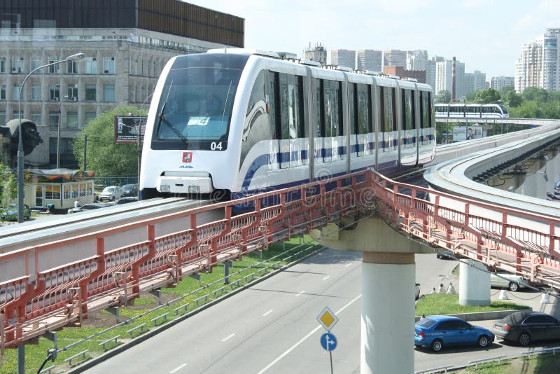 Single Rail Train in Moscow Editorial Photography - Image of train ...