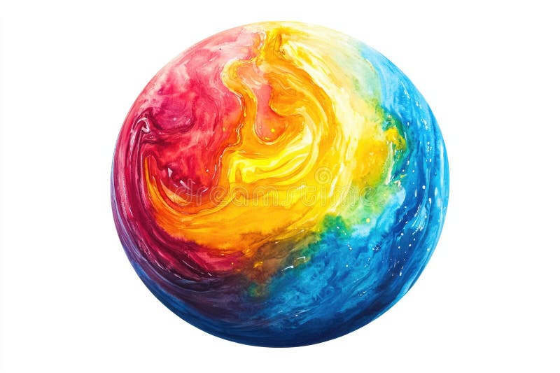 A Single Rainbow-colored Egg Sits on a Plain White Background, Perfect ...