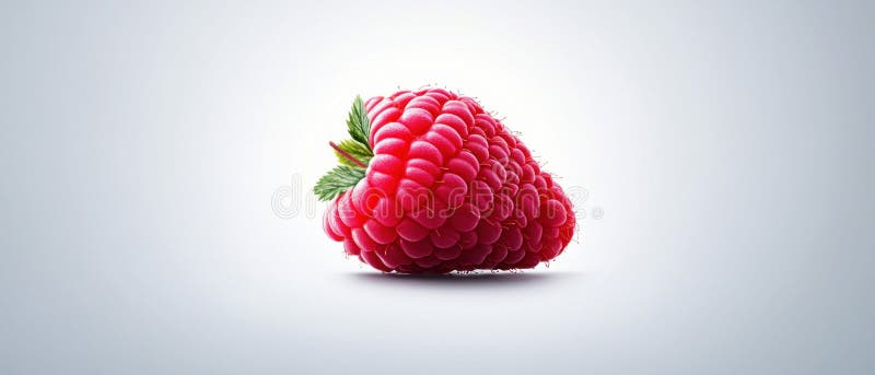 Single Raspberry Isolated on a White Background. Stock Illustration ...