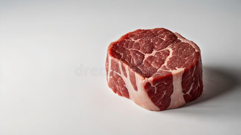 Raw Beef Steak Isolated on White Background Stock Illustration ...