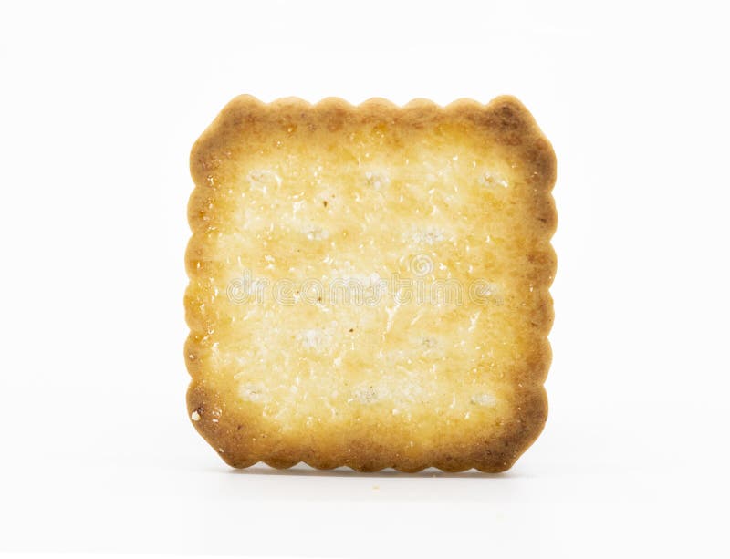 Single Rectangular Sugar Biscuit Isolated on White Stock Photo - Image ...