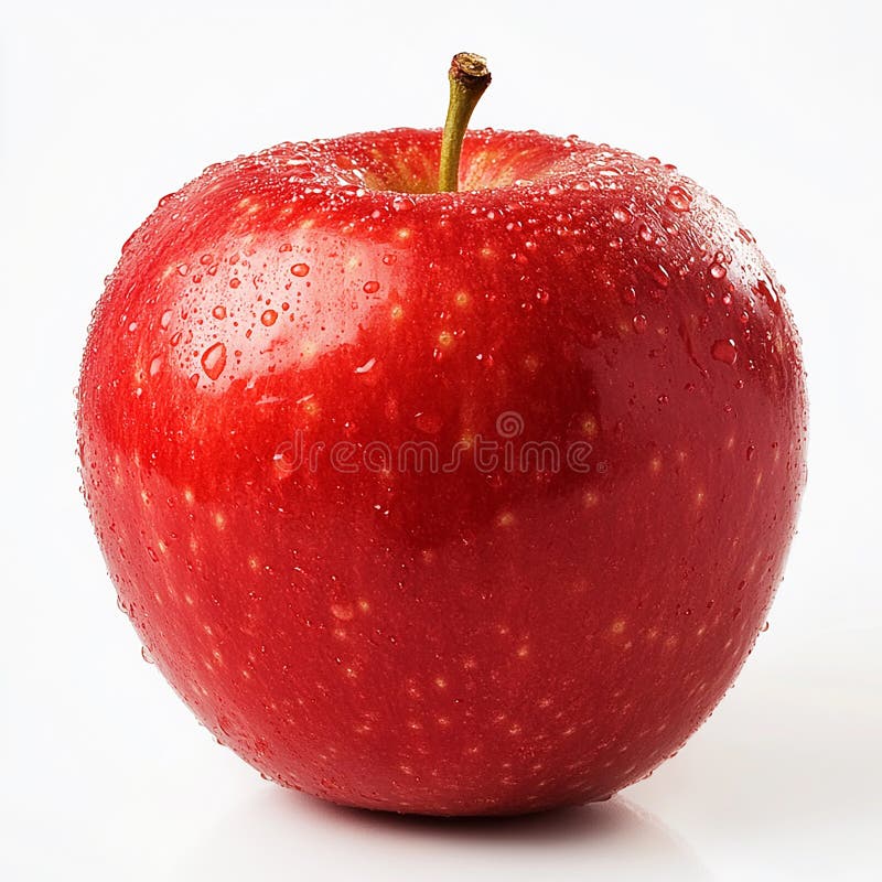 Ultra-realistic High-resolution Close-up of a Single Fresh Red Apple ...