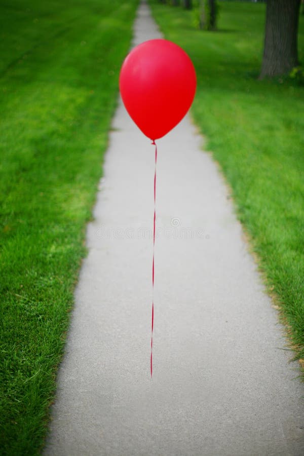 Single Red Balloon stock image. Image of friendship, color - 2963301