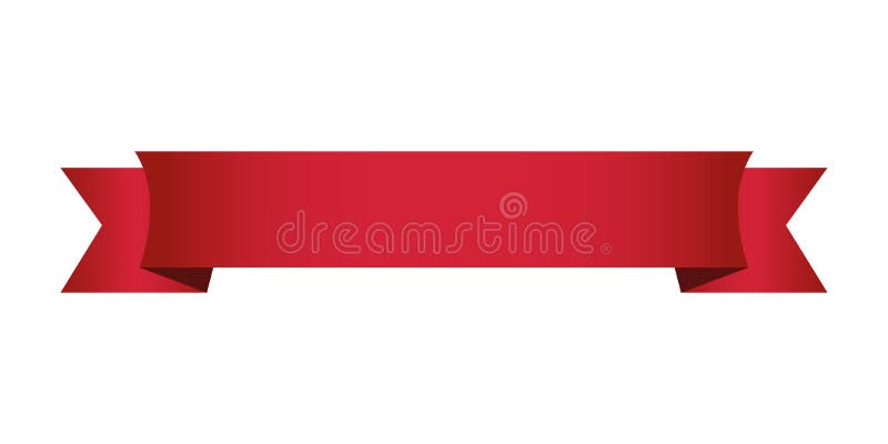 Single Red Banner Ribbon Vector Isolated Stock Illustration ...