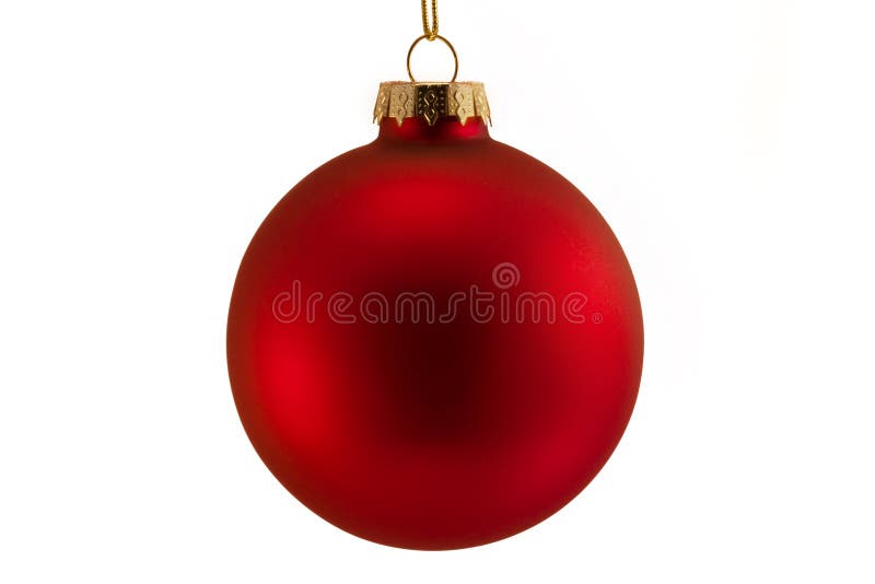 Isolated Red Christmas Ornament Stock Photo - Image of round, rich ...