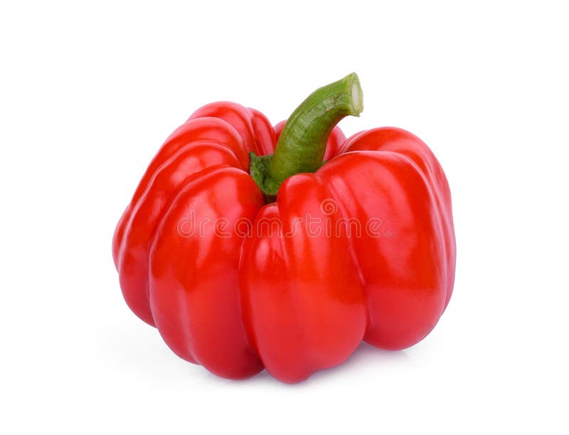 Single red bell pepper. stock photo. Image of healthy - 7557228