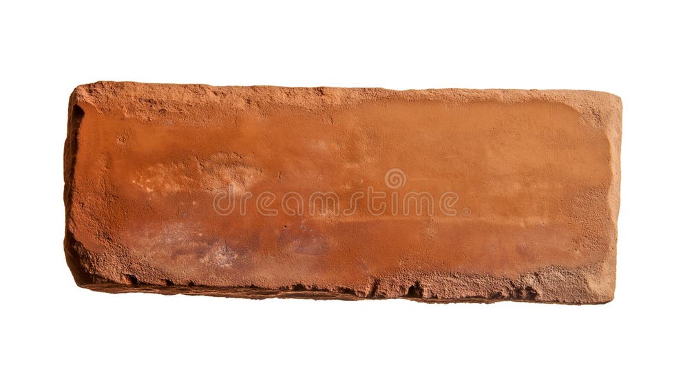 Single Red Brick Isolated on Transparent Background, Construction ...