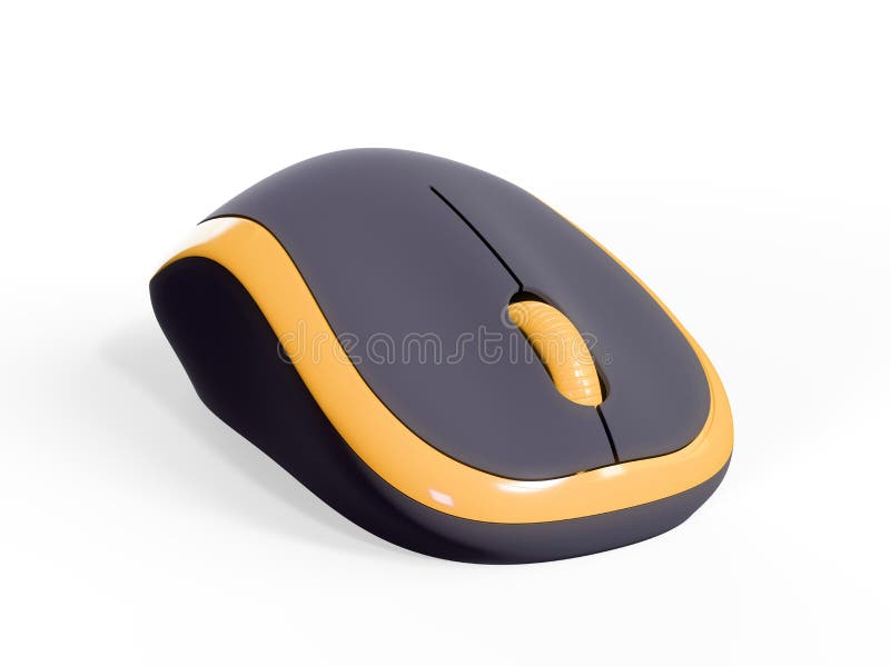 Single Red Computer Mouse. 3D Render Isolated on White Background Stock ...