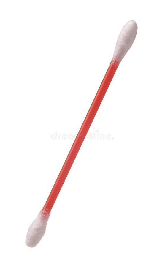 Single red cotton swab stock image. Image of sanitary - 216997917