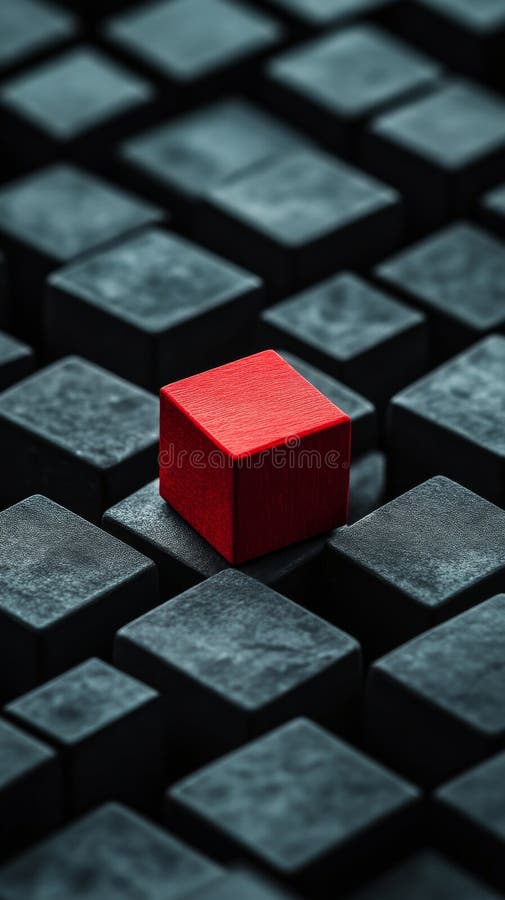Single Red Cube Standing Out among Black Cubes, Uniqueness and ...