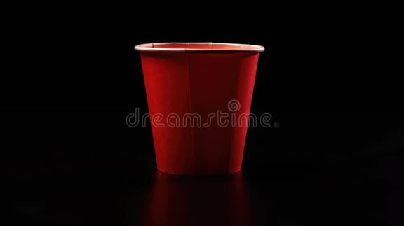 A Single Red Cup Placed on a Table Surface Stock Photo - Image of ...