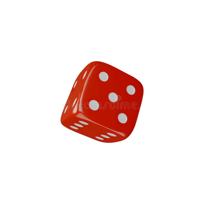 Single Red Die Mid-roll 3D Icon Vector Illustration Stock Vector ...