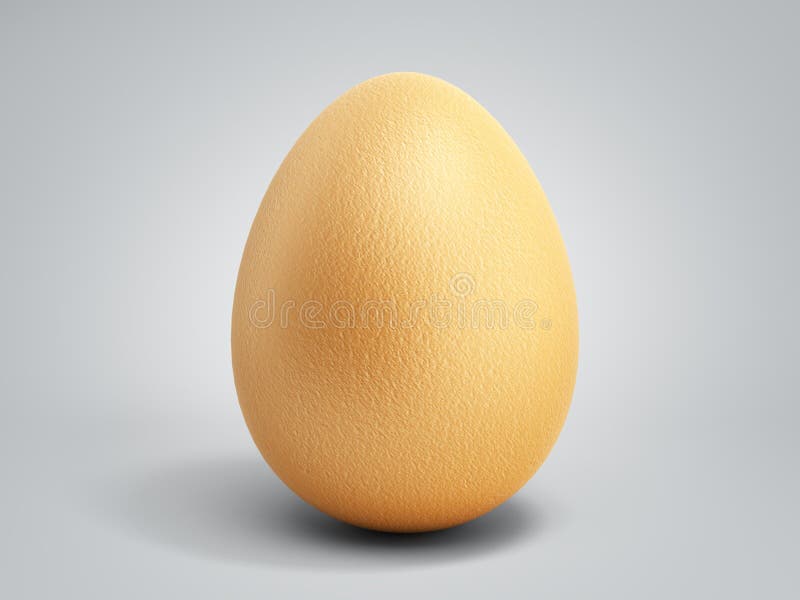 Single Red Egg 3d Render on Grey Background Stock Illustration ...